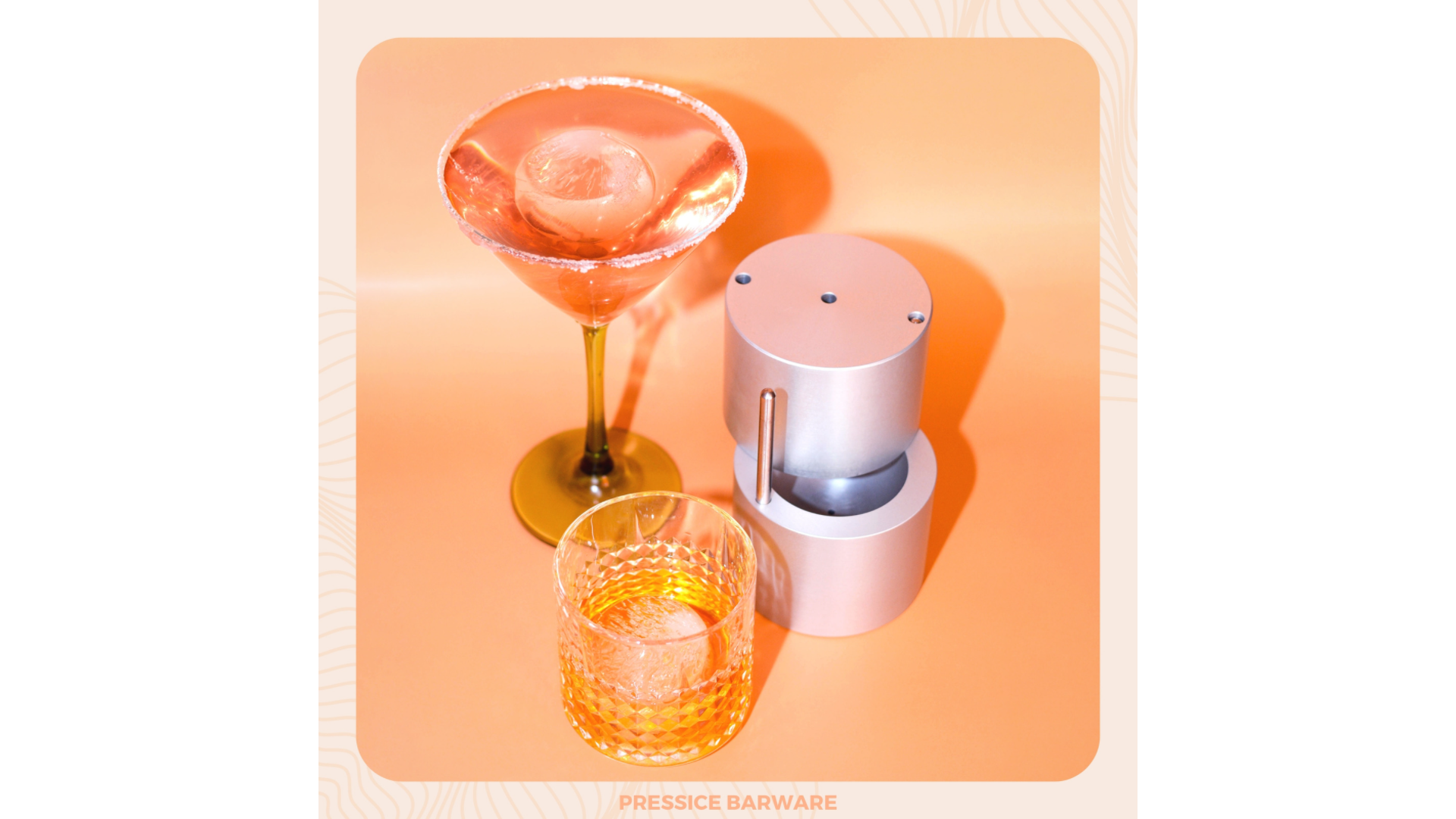 Pressice Ice Ball Press 58 mm 2.3" Metal Ice Ball Maker Home Bar Press ...